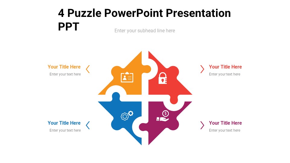 4 Puzzle PowerPoint Presentation PPT - PPTUniverse