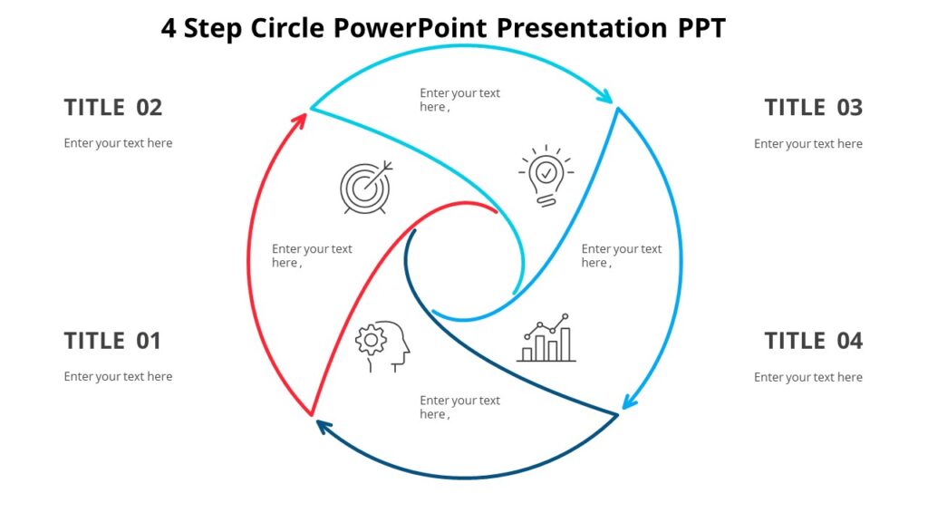 4 Step Circle PowerPoint Presentation PPT : 100% Editable PPTx