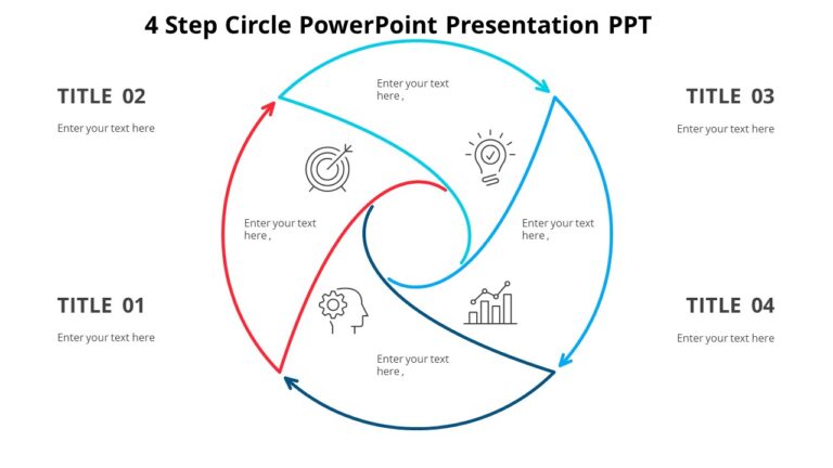 4 Step Circle PowerPoint Presentation PPT : 100% Editable PPTx