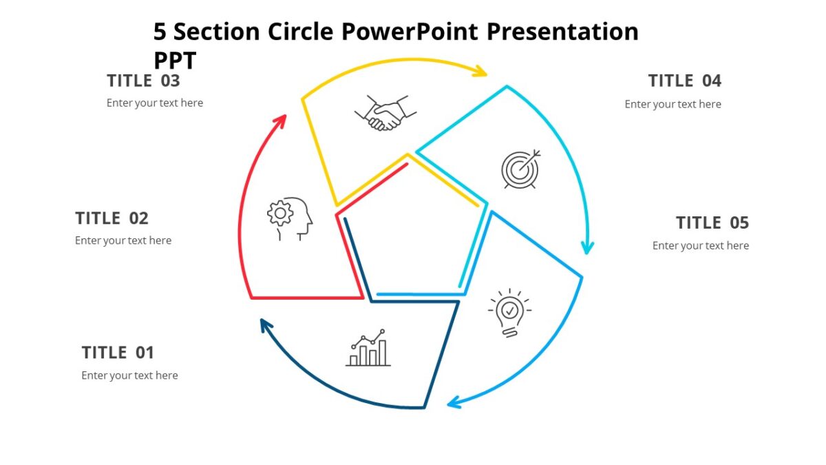 5 Section Circle PowerPoint Presentation PPT - PPTUniverse