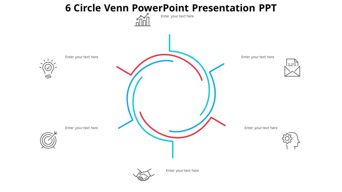 6 Circle Venn PowerPoint Presentation PPT - PPTUniverse
