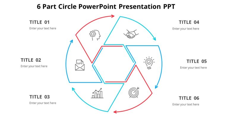 6 Part Circle PowerPoint Presentation PPT : 100% Editable PPTx