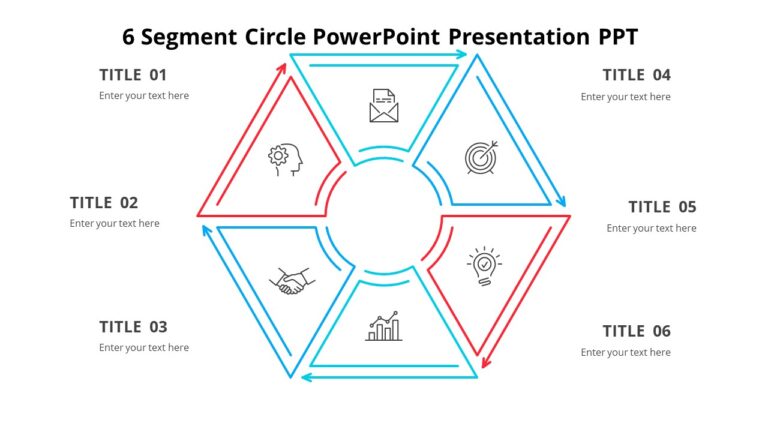 6 Segment Circle PowerPoint Presentation PPT : 100% Editable PPTx