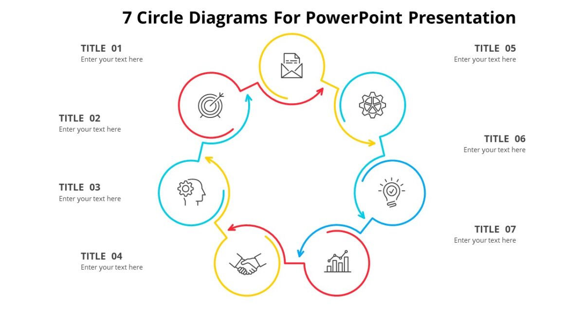 7 Circle Diagrams For PowerPoint Presentation : 100% Editable PPTx