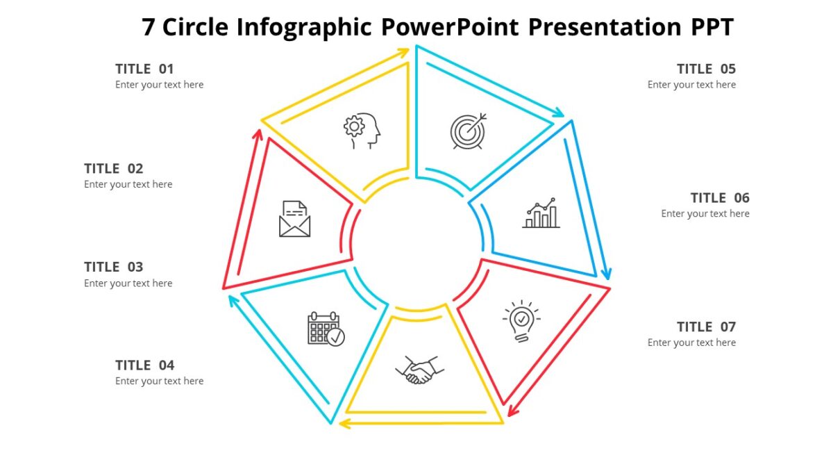 7 Circle Infographic PowerPoint Presentation PPT : 100% Editable PPTx