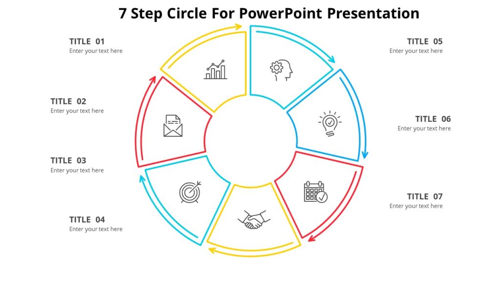 7 Step Circle For PowerPoint Presentation : 100% Editable PPTx
