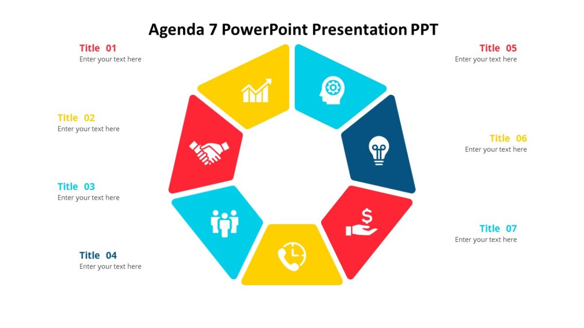 Agenda 7 PowerPoint Presentation PPT : 100% Editable PPTx