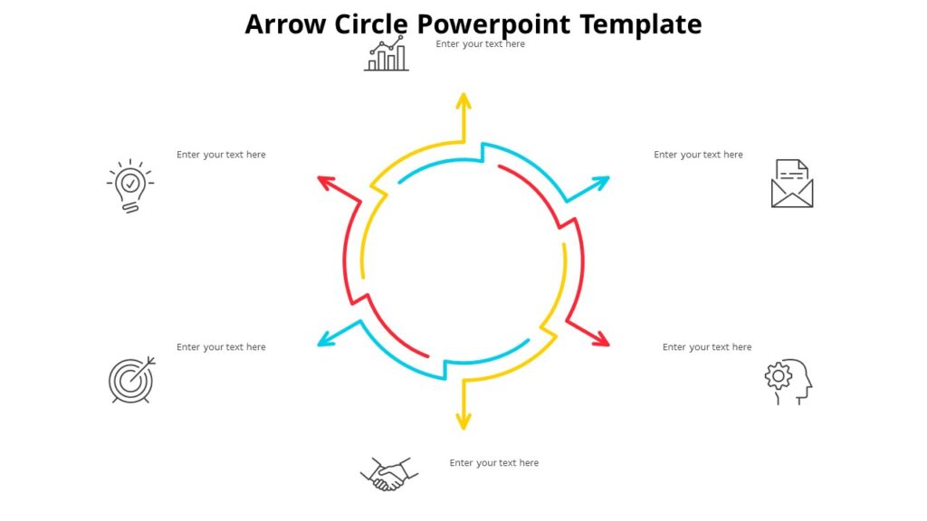 Arrow Circle Powerpoint Template : 100% Editable PPTx