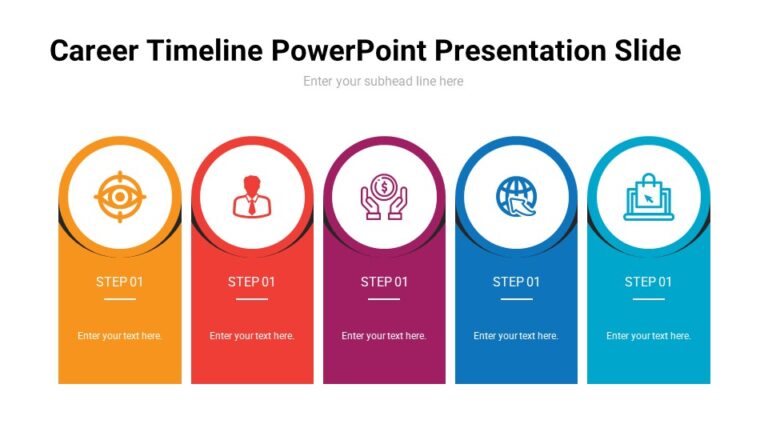Career Timeline PowerPoint Presentation Slide : 100% Editable PPTx