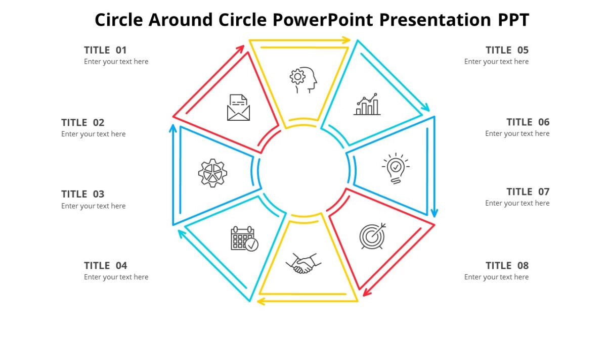 Circle Around Circle PowerPoint Presentation PPT : 100% Editable PPTx
