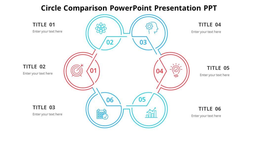 Circle Comparison PowerPoint Presentation PPT : 100% Editable PPTx