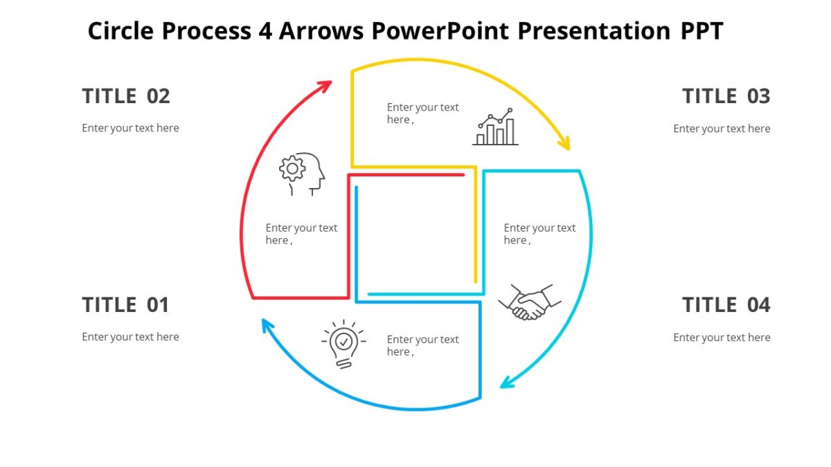 Circle Process 4 Arrows PowerPoint Presentation PPT - PPTUniverse