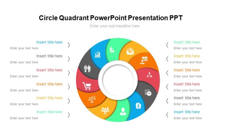 Circle Quadrant PowerPoint Presentation PPT : 100% Editable PPTx
