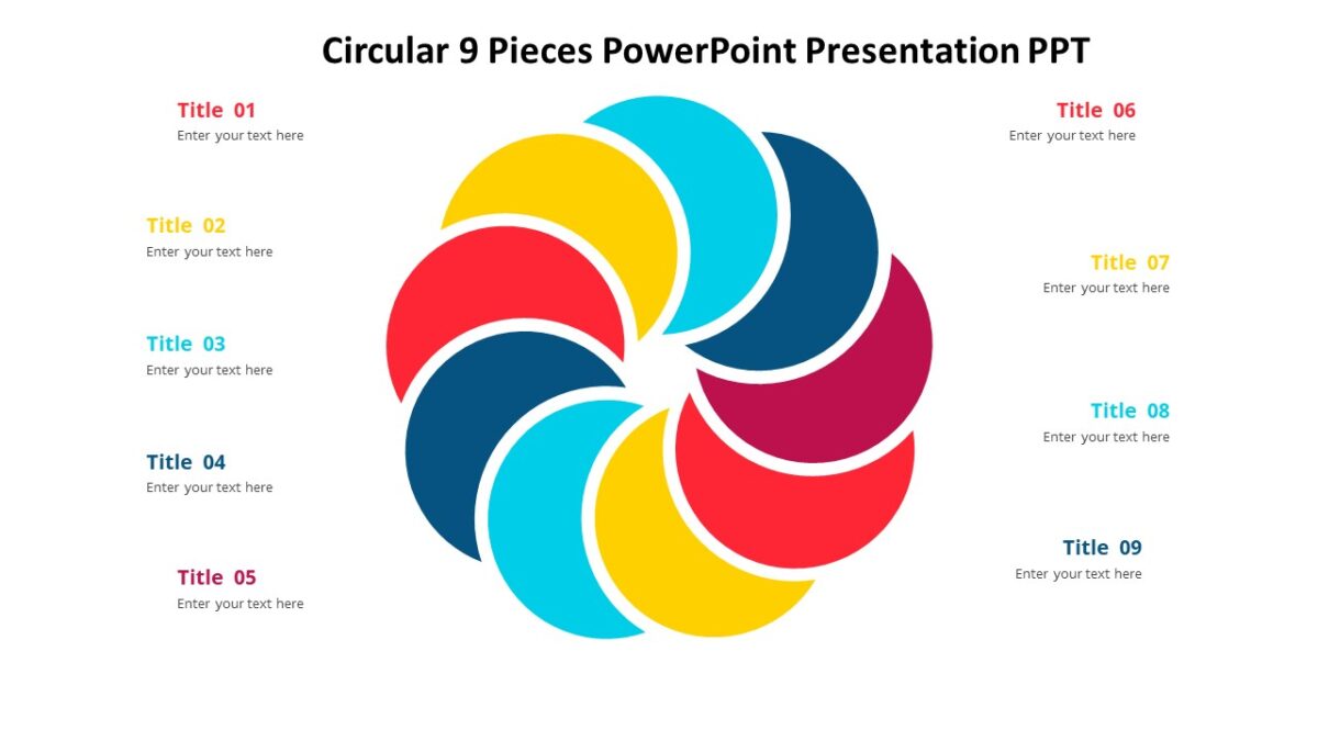 Circular 9 Pieces PowerPoint Presentation PPT - PPTUniverse