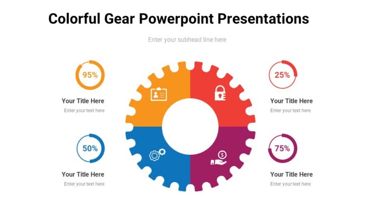 Colorful Gear Powerpoint Presentations - PPTUniverse