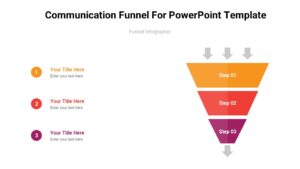 Communication Funnel For PowerPoint Template : 100% Editable PPTx
