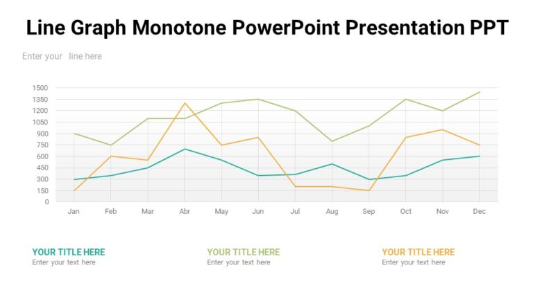 Line Graph Monotone PowerPoint Presentation PPT - PPTUniverse