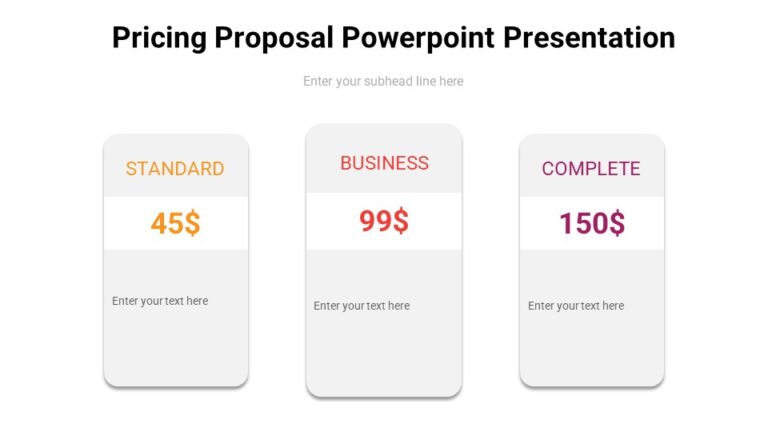 Pricing Proposal Powerpoint Presentation - PPTUniverse