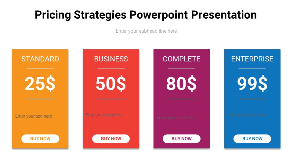 Pricing Strategies Powerpoint Presentation - PPTUniverse