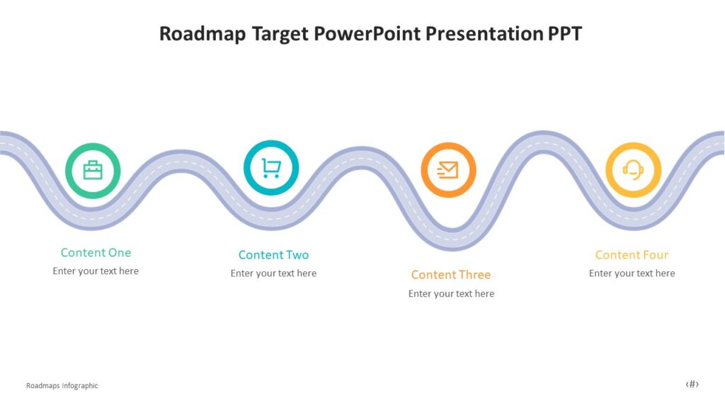 Roadmap Target PowerPoint Presentation PPT : 100% Editable PPTx