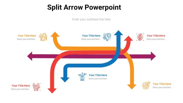 Split Arrow Powerpoint : 100% Editable PPTx