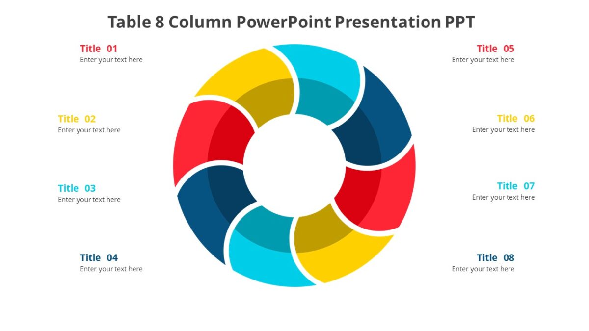 Table 8 Column PowerPoint Presentation PPT : 100% Editable PPTx