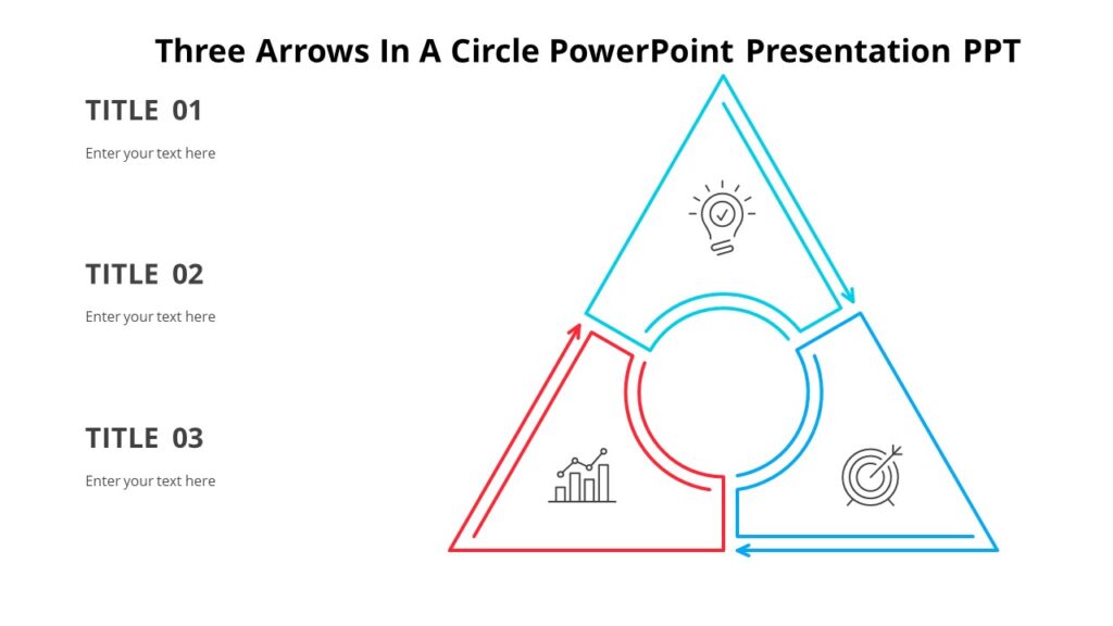 Three Arrows In A Circle PowerPoint Presentation PPT - PPTUniverse