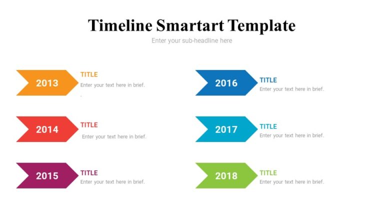 Timeline Smartart Template - PPTUniverse