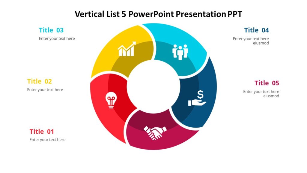 Vertical List 5 PowerPoint Presentation PPT - PPTUniverse