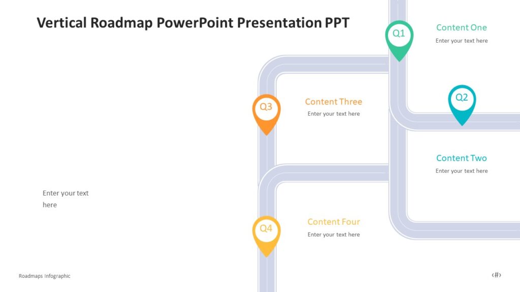 Vertical Roadmap PowerPoint Presentation PPT : 100% Editable PPTx
