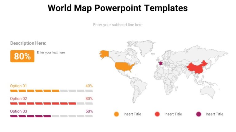 World Map Powerpoint Templates : 100% Editable PPTx