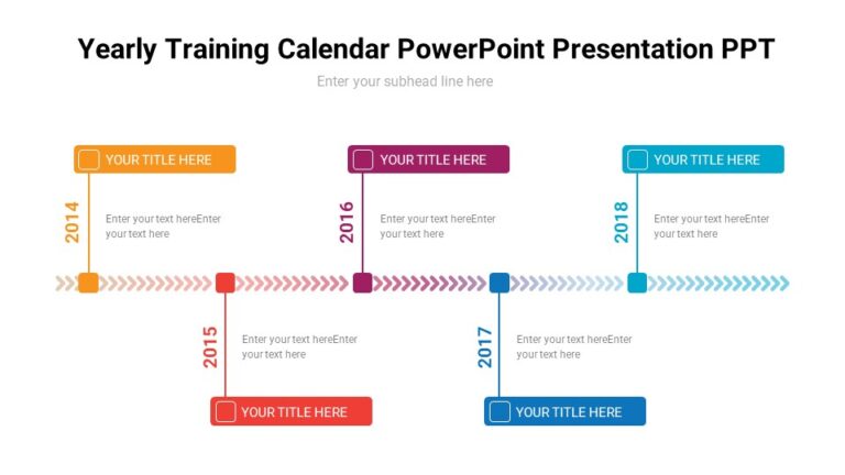 Yearly Training Calendar PowerPoint Presentation PPT : 100% Editable PPTx