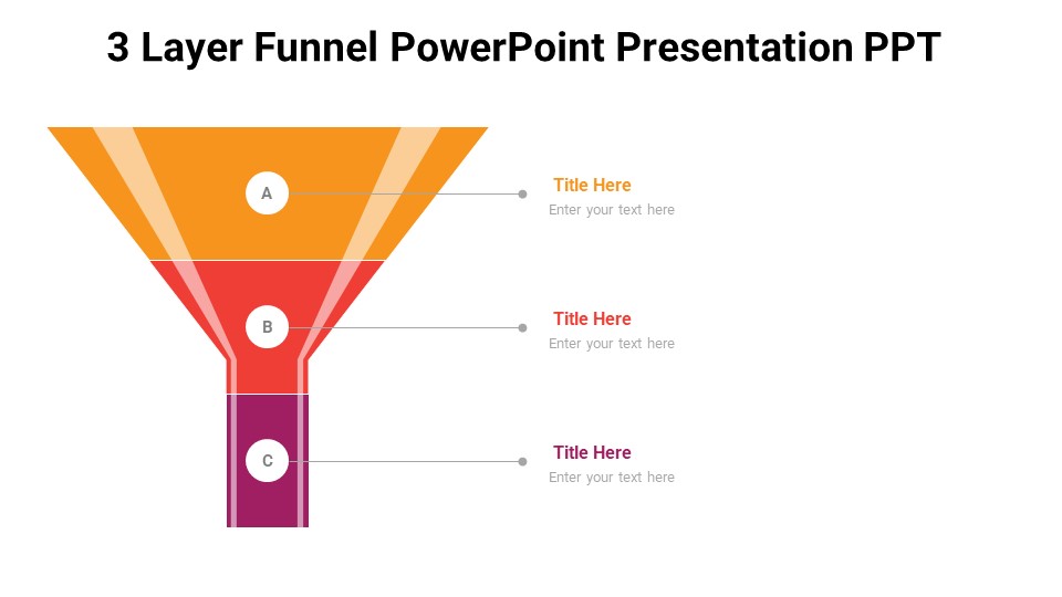 3 Layer Funnel PowerPoint Presentation PPT - PPTUniverse