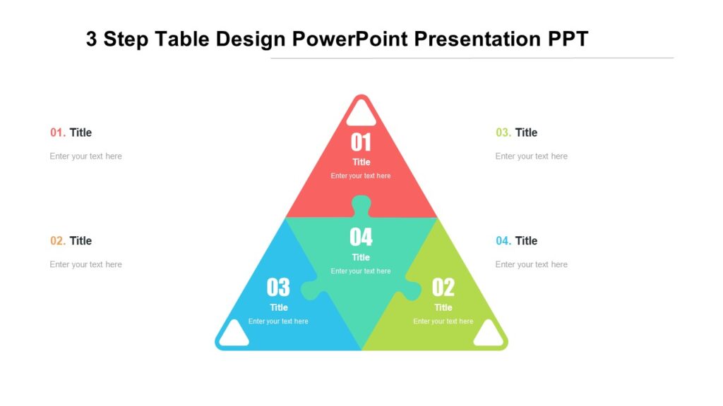 3 Step Table Design PowerPoint Presentation PPT - PPTUniverse
