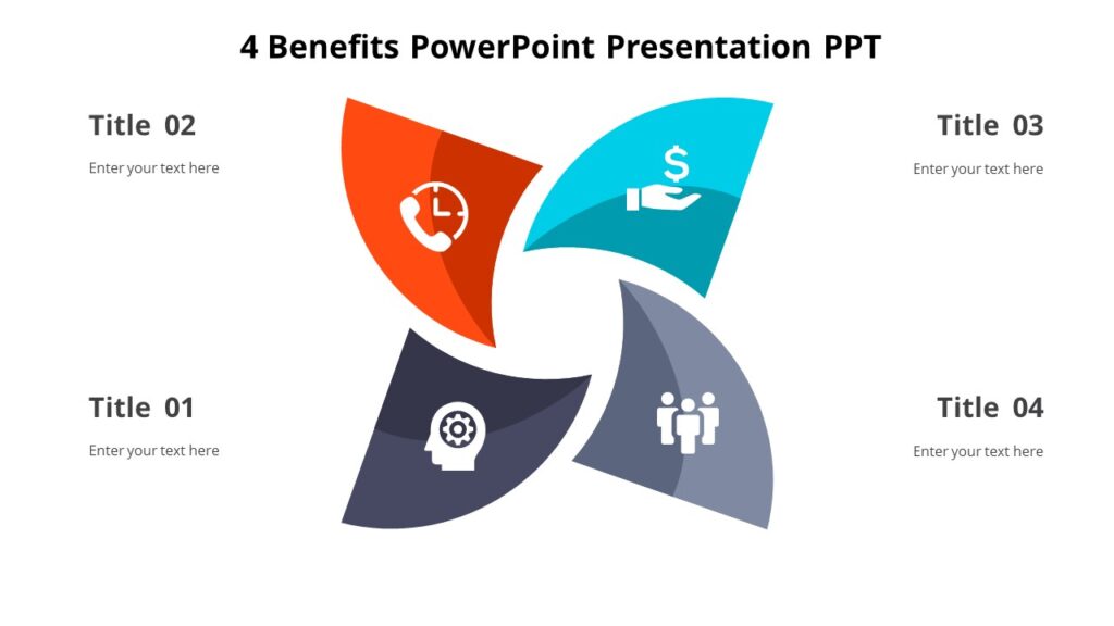 4 Benefits PowerPoint Presentation PPT : 100% Editable PPTx