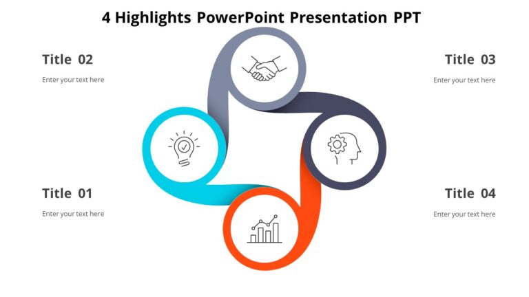4 Highlights PowerPoint Presentation PPT : 100% Editable PPTx