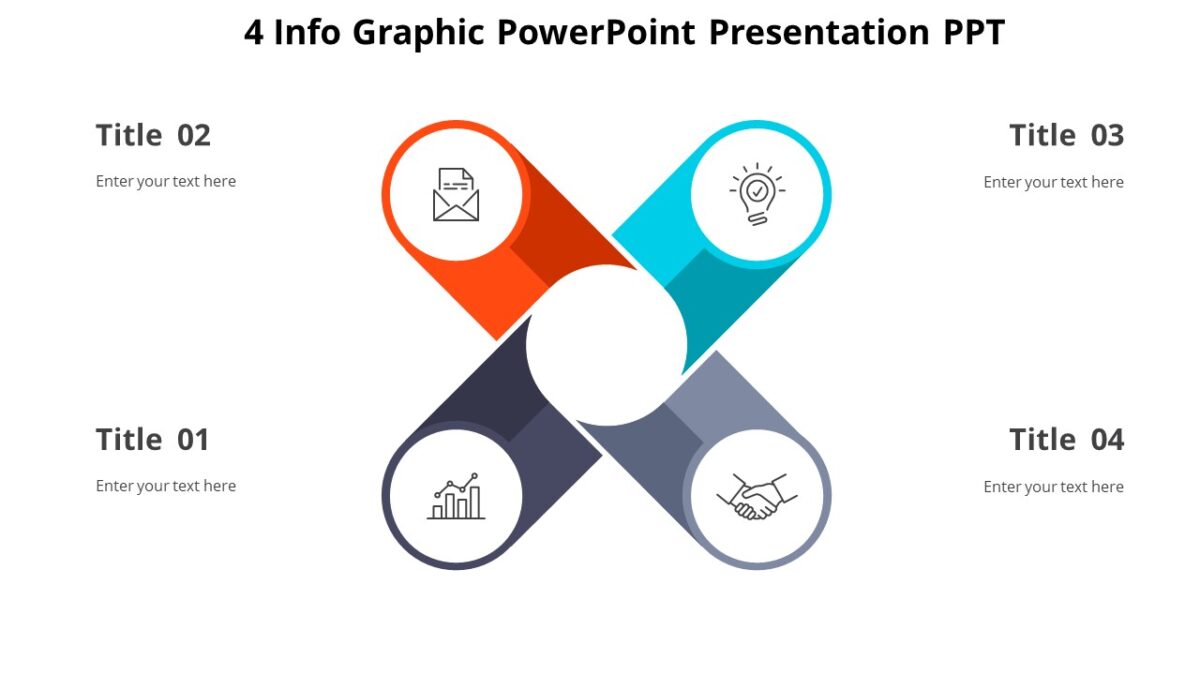 4 Info Graphic PowerPoint Presentation PPT : 100% Editable PPTx