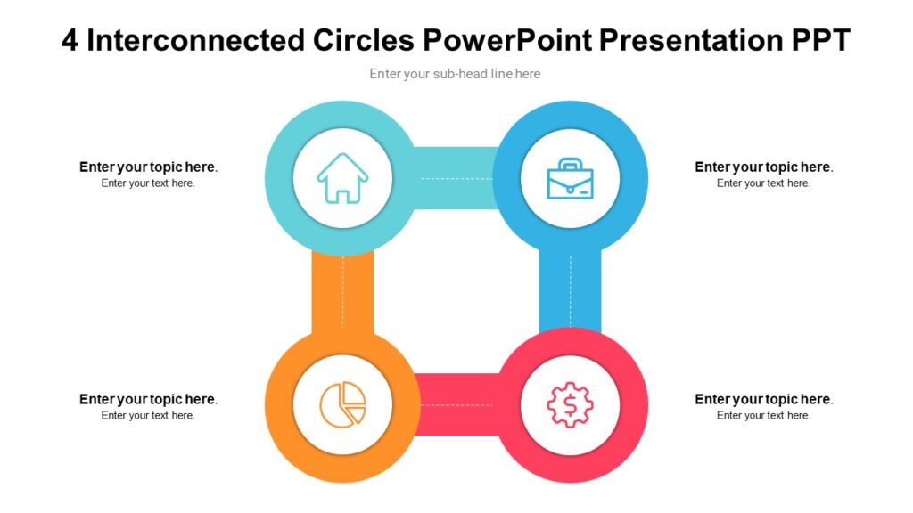 4 Interconnected Circles PowerPoint Presentation PPT - PPTUniverse