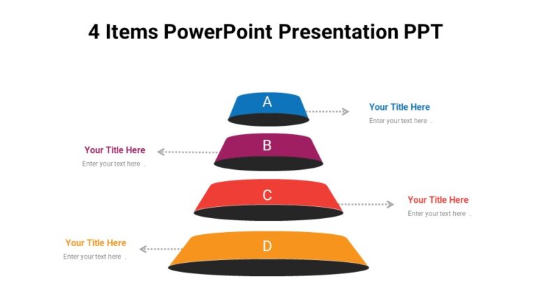 4 Items PowerPoint Presentation PPT : 100% Editable PPTx