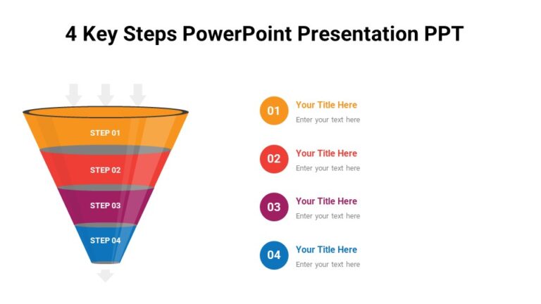 4 Key Steps PowerPoint Presentation PPT : 100% Editable PPTx