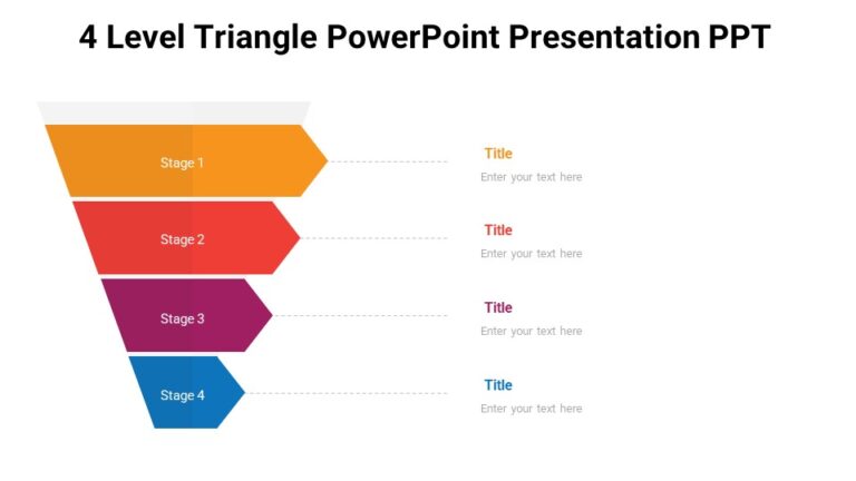 4 Level Triangle PowerPoint Presentation PPT : 100% Editable PPTx