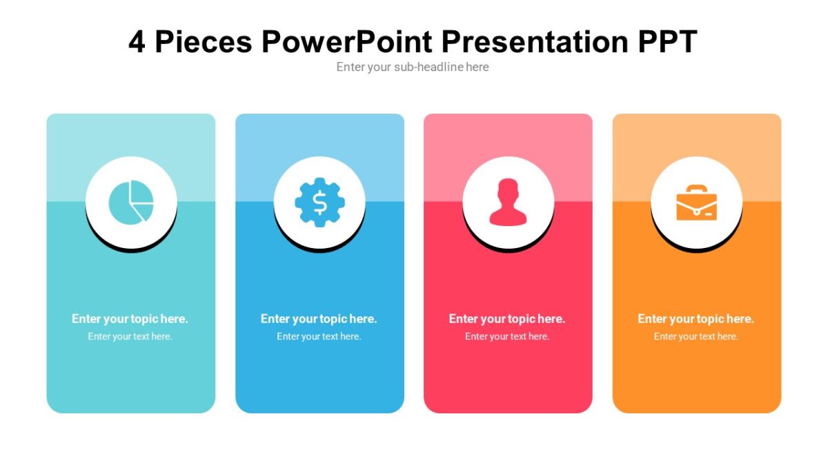 4 Pieces PowerPoint Presentation PPT : 100% Editable PPTx