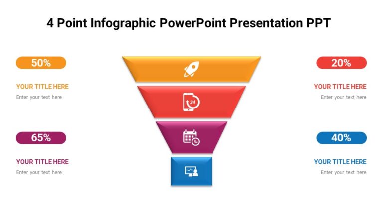 4 Point Infographic PowerPoint Presentation PPT : 100% Editable PPTx