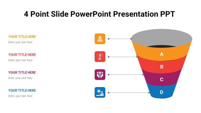 4 Point Slide PowerPoint Presentation PPT : 100% Editable PPTx