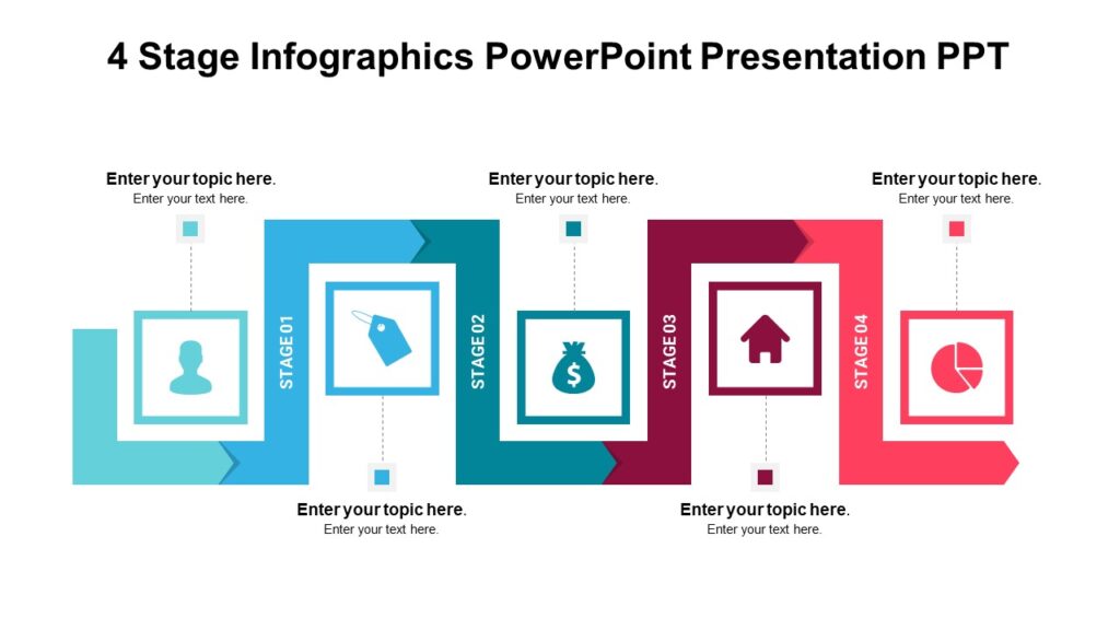 4 Stage Infographics PowerPoint Presentation PPT : 100% Editable PPTx