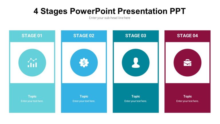 4 Stages PowerPoint Presentation PPT : 100% Editable PPTx