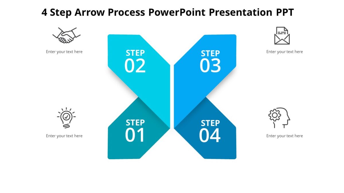 4 Step Arrow Process PowerPoint Presentation PPT : 100% Editable PPTx