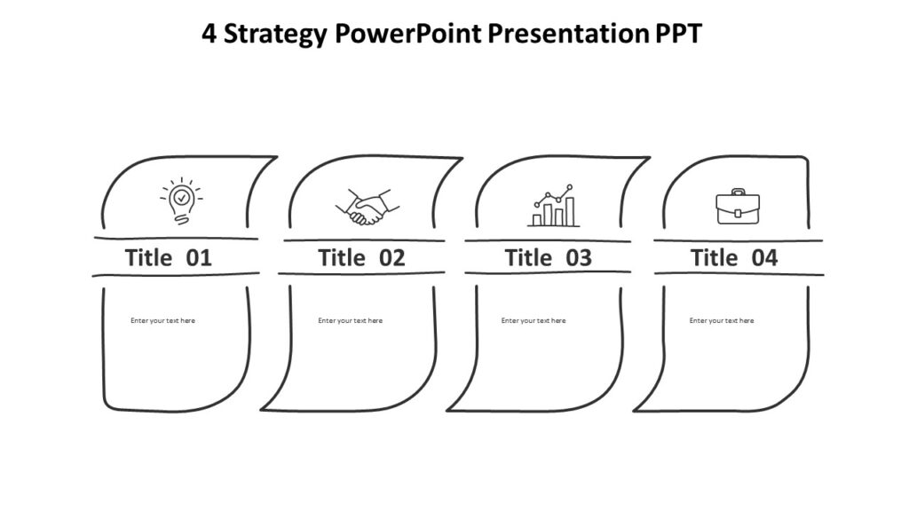 4 Strategy PowerPoint Presentation PPT : 100% Editable PPTx