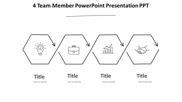 4 Team Member PowerPoint Presentation PPT : 100% Editable PPTx