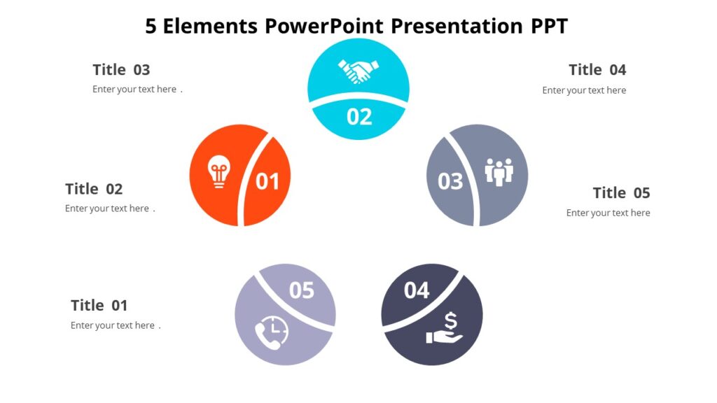 5 Elements PowerPoint Presentation PPT : 100% Editable PPTx